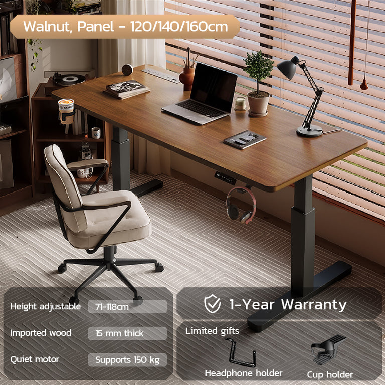 Xpanse Southeast Asian Walnut Electric Office Table – Xpanse Official Store